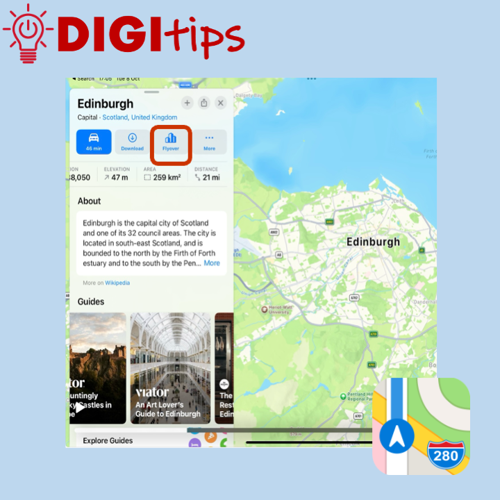Flyover in Apple Maps – Edinburgh Learns Digital | City of Edinburgh ...